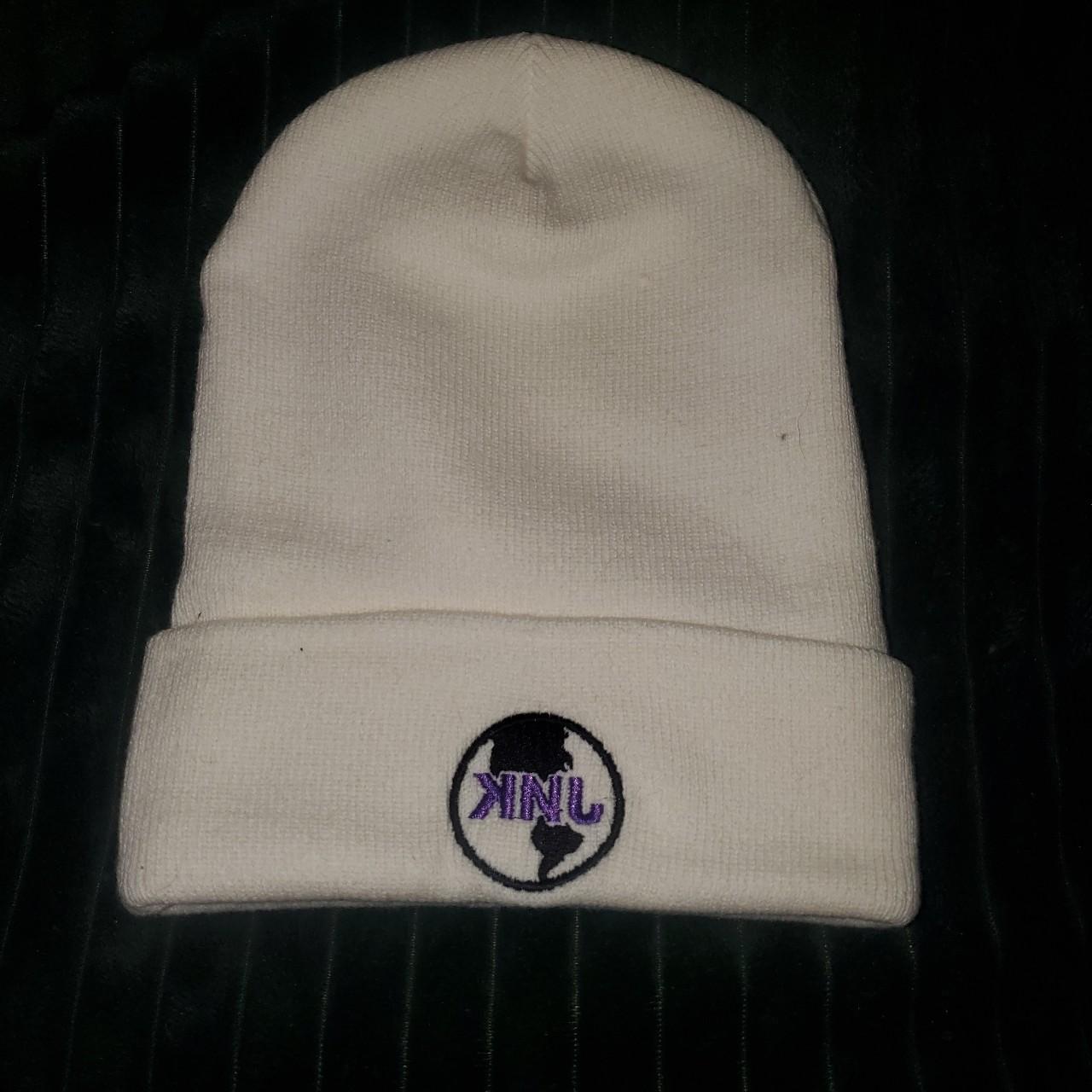KNJ (Kian & JC) world white beanie Never worn - Depop
