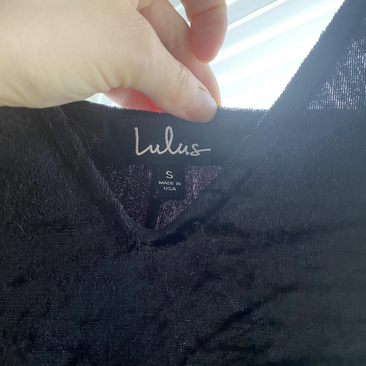 Lulus black velvet formal with slit dress! So... - Depop