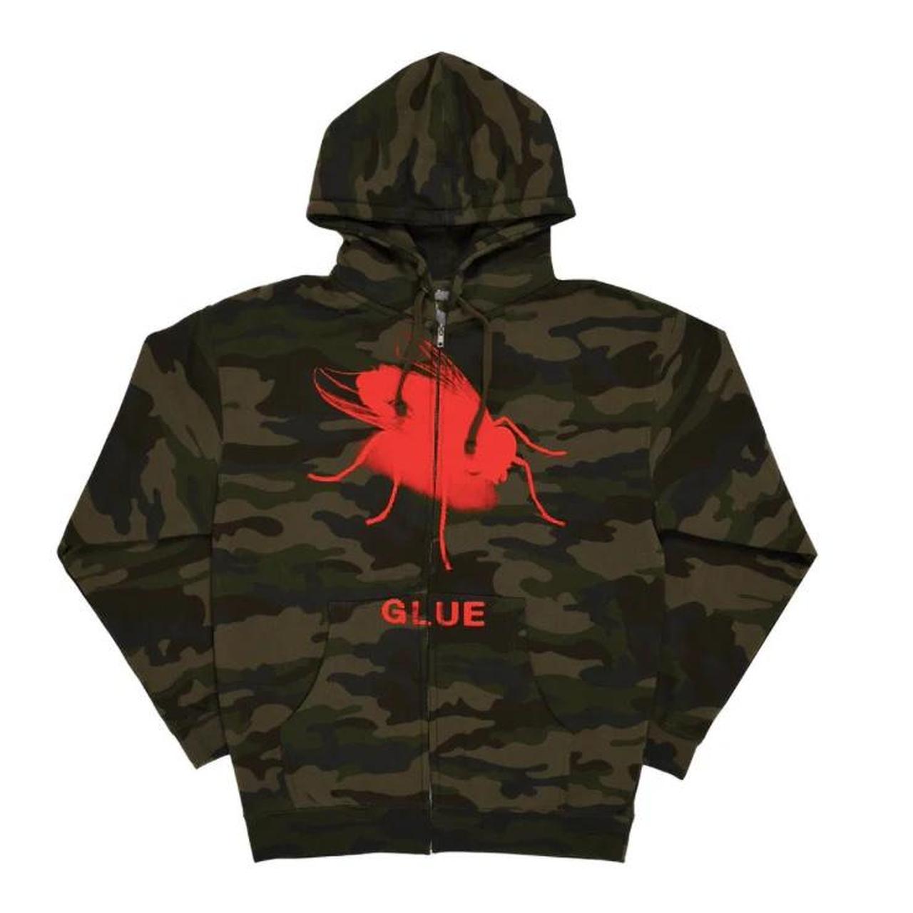 GLUE fly zip camo hoodie BRAND NEW - genuinely worn... - Depop