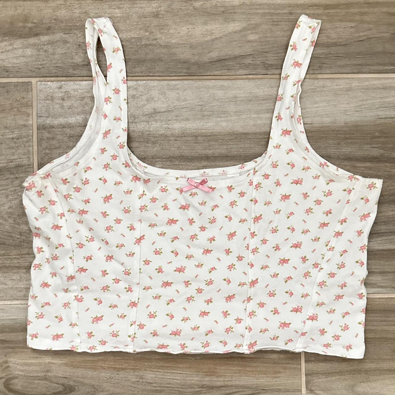 Pacsun flower tank top size m lightly worn super... - Depop