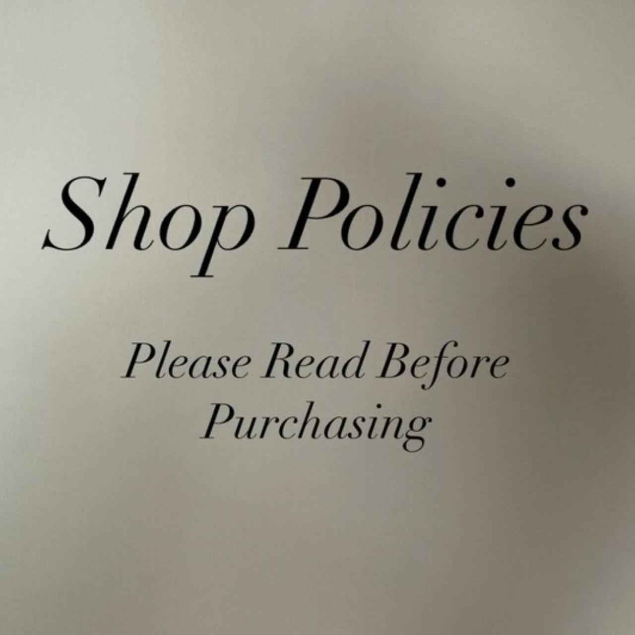 🕸Shop Policies🕸 Thank you for taking the time to... - Depop