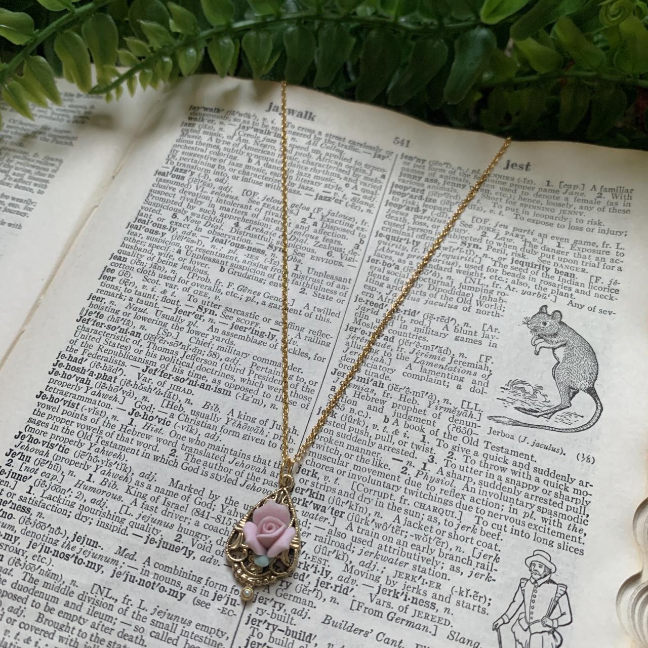 Victorian Pink Rose Amulet 🥀🪞🍂 The loveliest little... - Depop