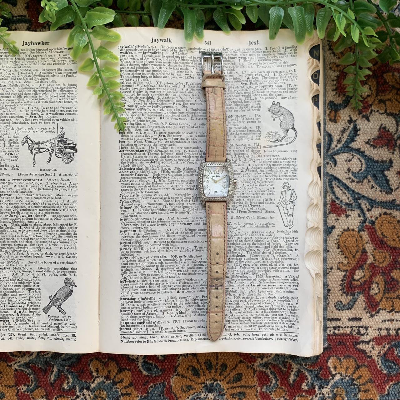 Women's Silver and Tan Watch | Depop