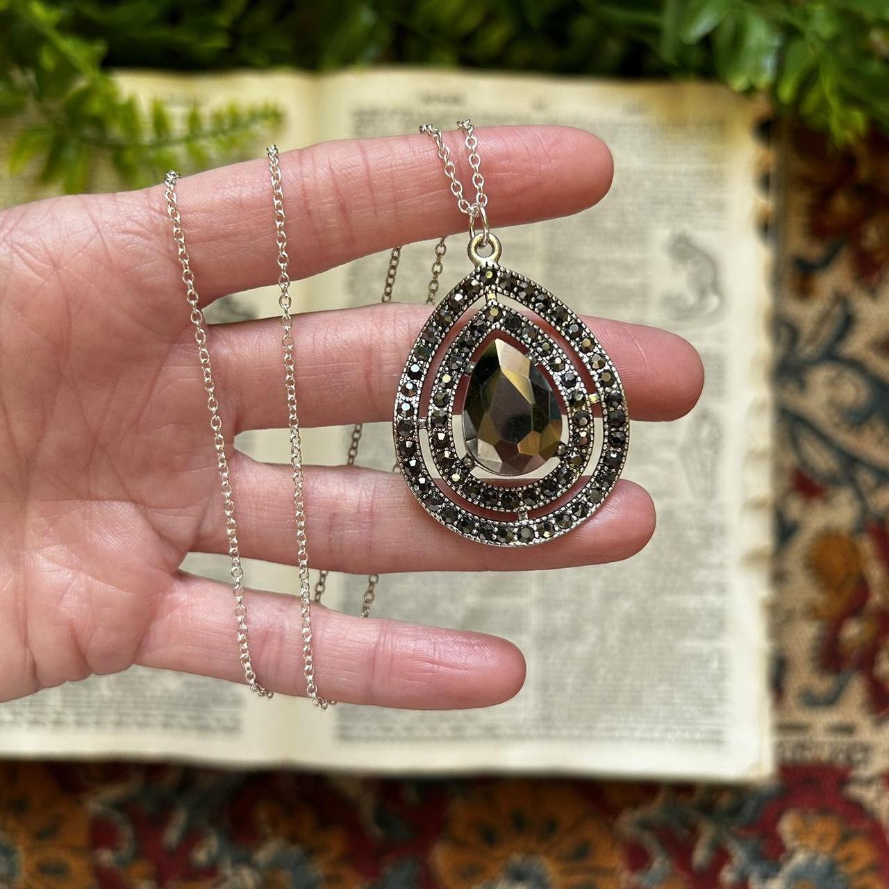 Gothic Chrome Teardrop Amulet 🥀🕯️🍂 The most uniquely... - Depop