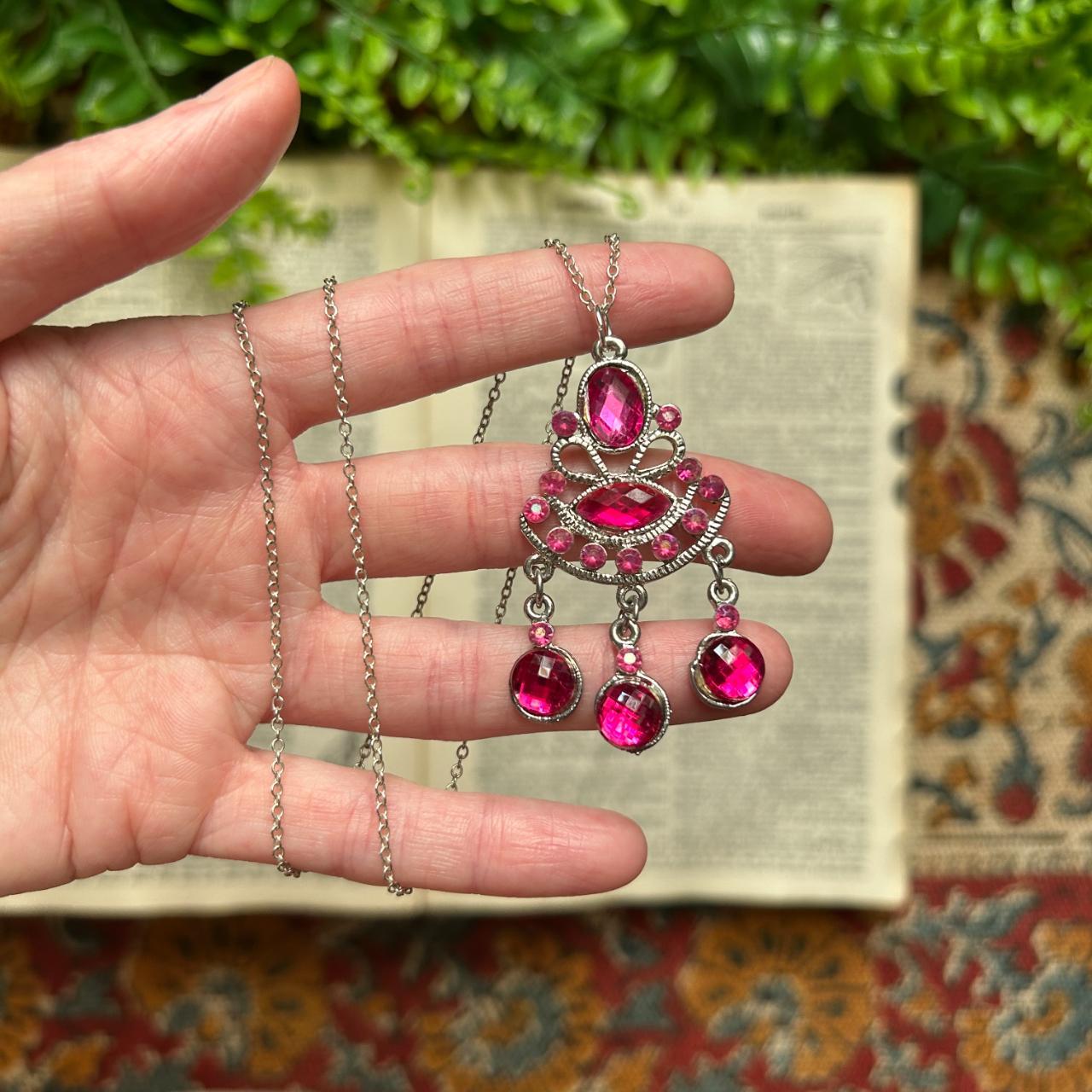 Victorian Pink Jewel Amulet 🕯️🎀🕯️ Absolutely stunning... - Depop