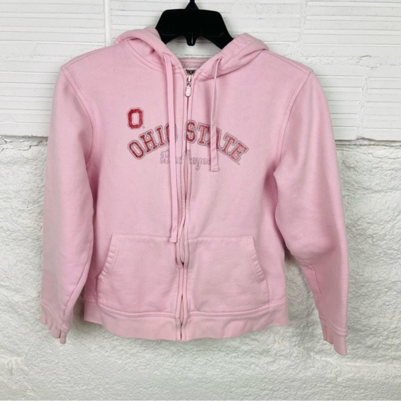JANSPORT pink OHIO STATE BUCKEYES full zip fleece... - Depop