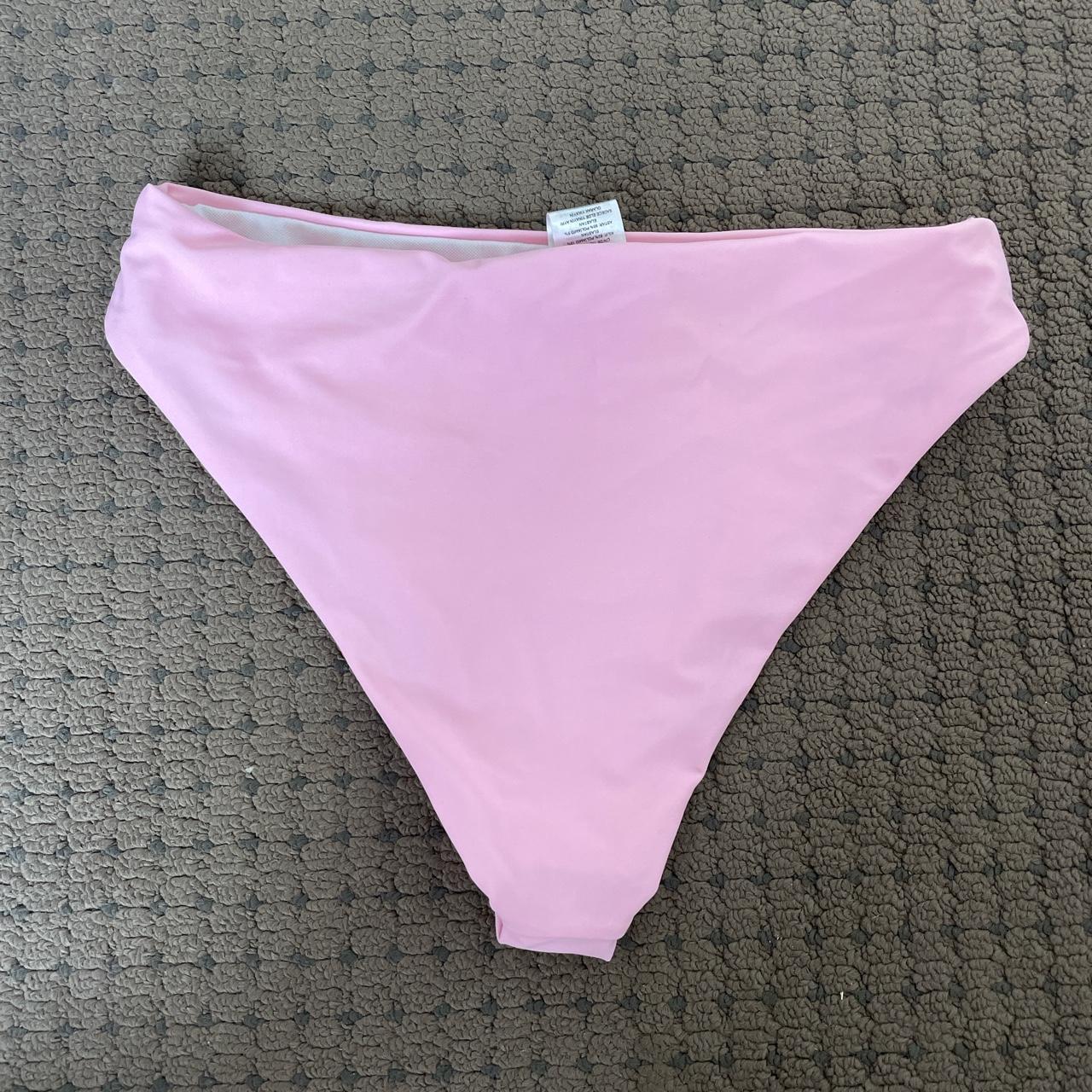 MISSGUIDED Barbie high waisted baby pink swimsuit /... - Depop