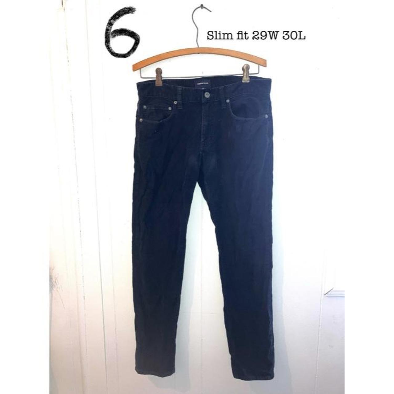 JC Penny navy corduroy slim fit 29W 30L pants Feel... - Depop