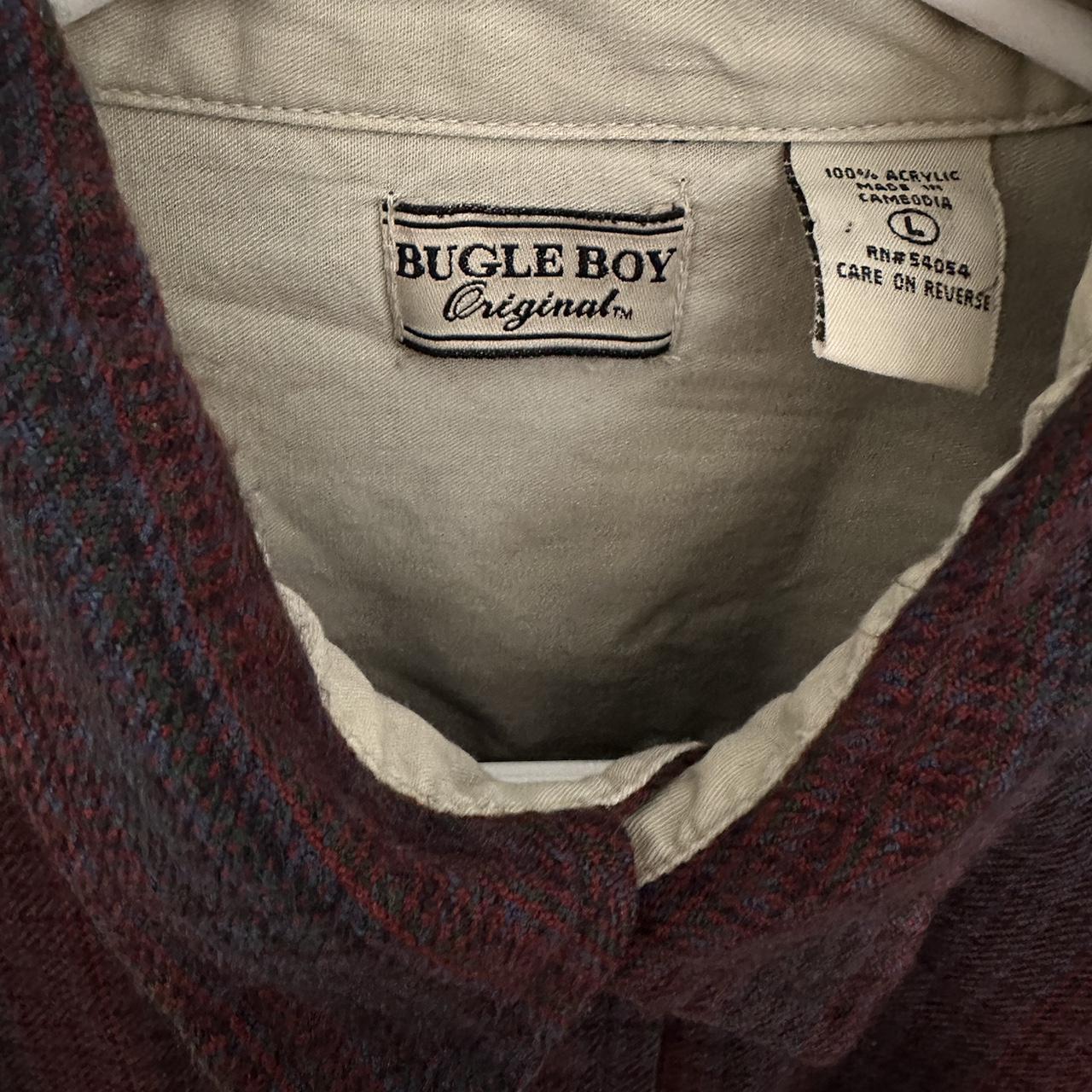 Bugle Boy Longsleeve Flannel Shirt Unisex... - Depop