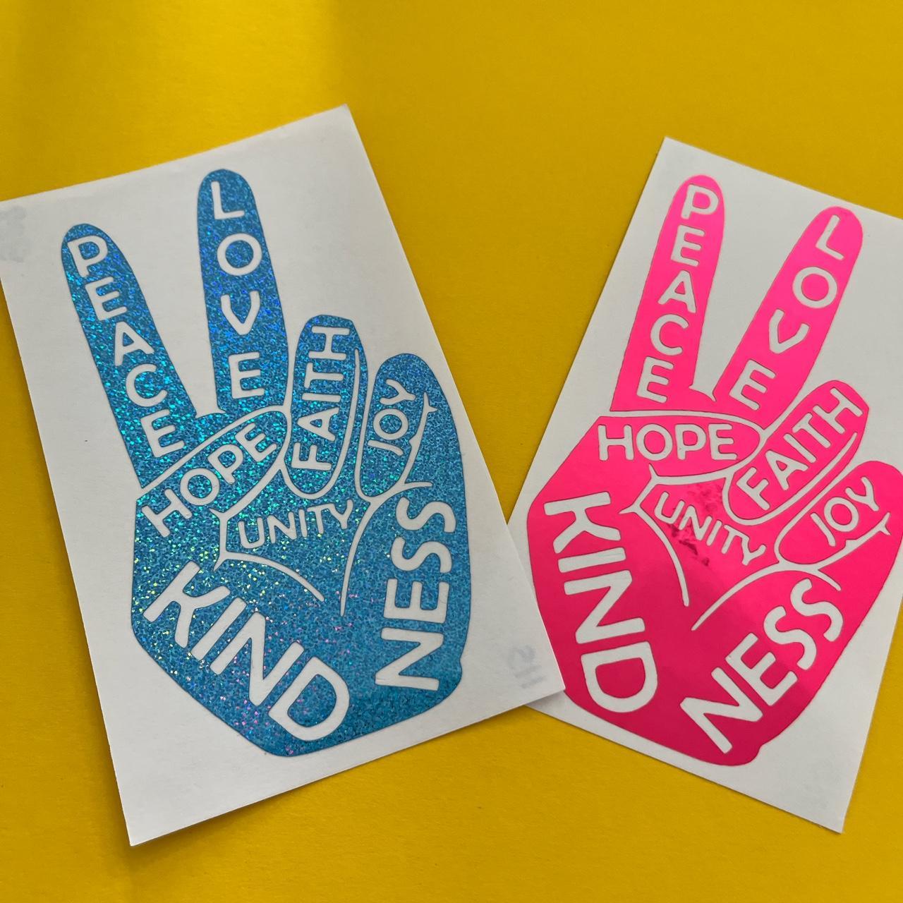 Peace sign vinyl decal/ sticker (115) Message with... - Depop