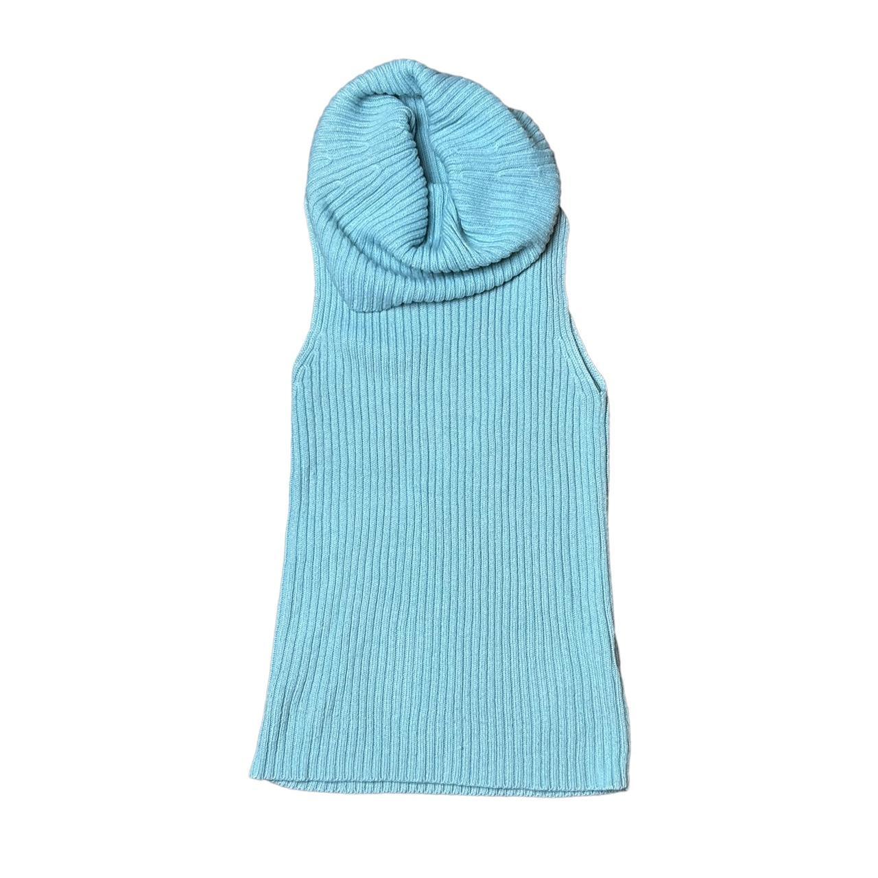 Y2k cyan blue turtleneck tank so cute and a great... - Depop