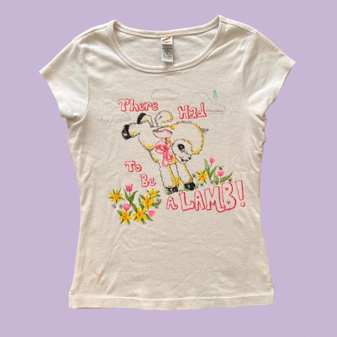 Hand drawn Lamb graphic tee 💕💐 Christian graphic tee - Depop