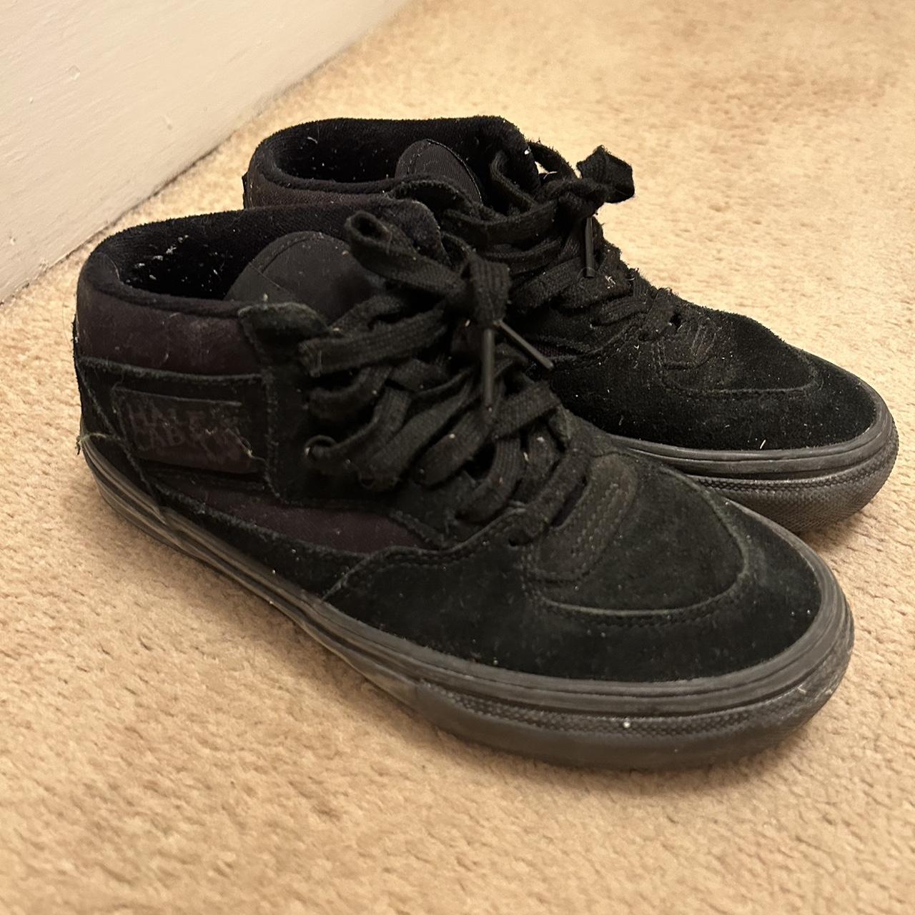 Half cab black vans Size 4 - Depop