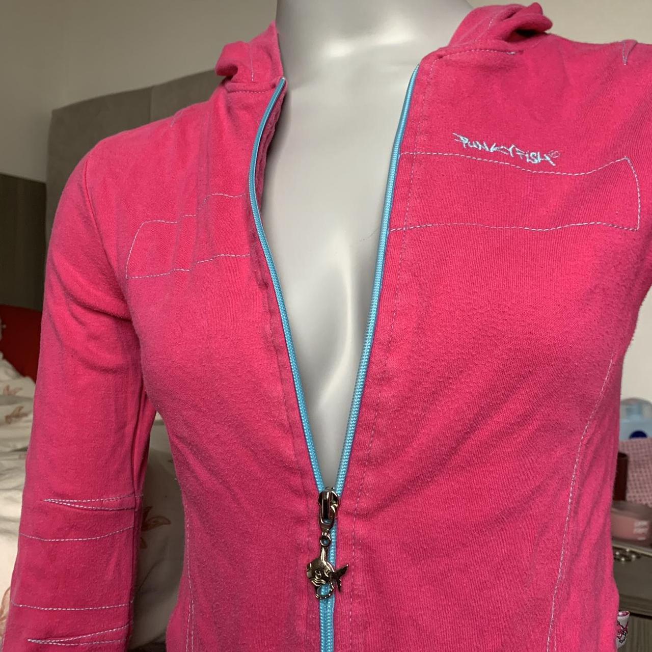 Vintage 2000's Punkyfish pink contrast stitch... - Depop