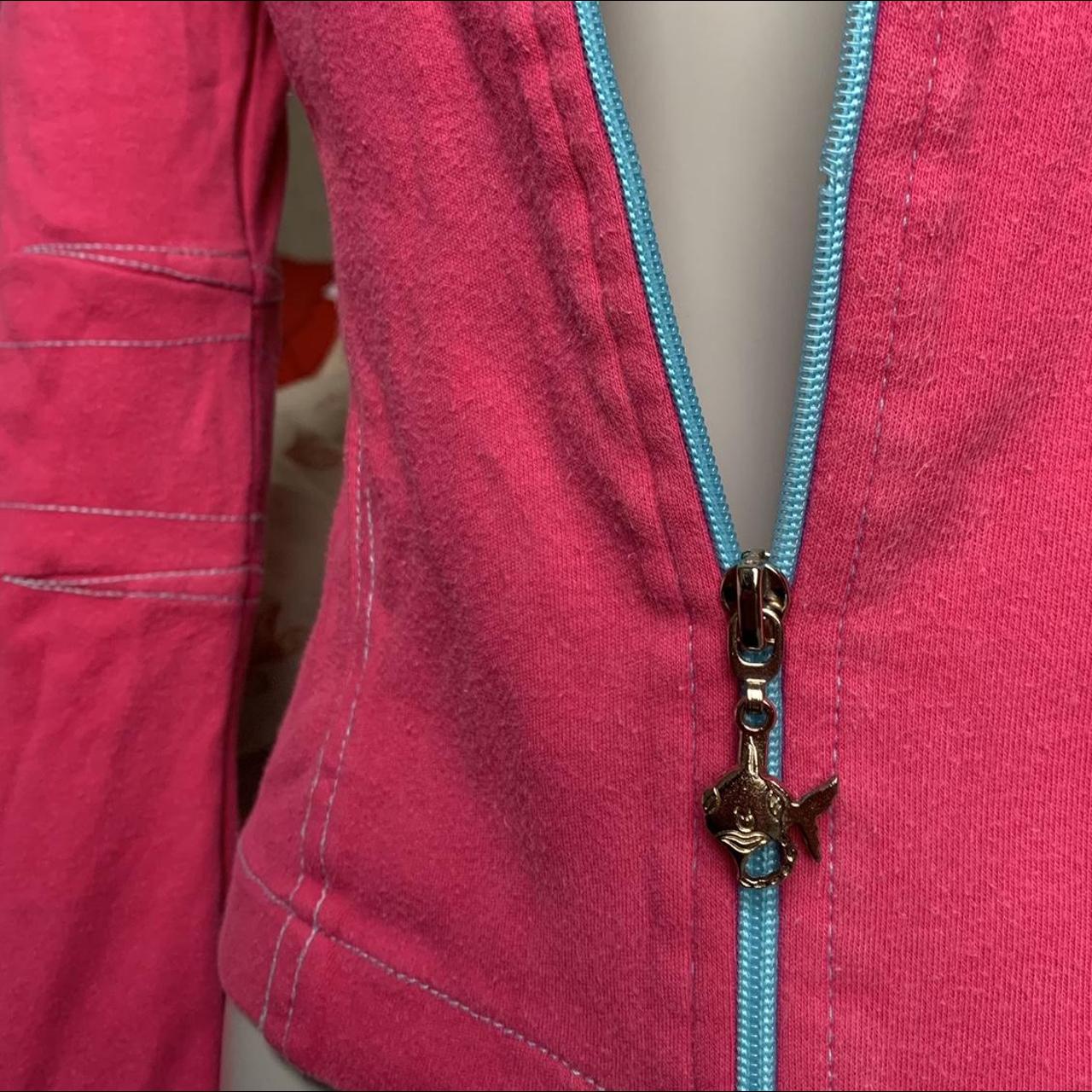 Vintage 2000's Punkyfish pink contrast stitch... - Depop