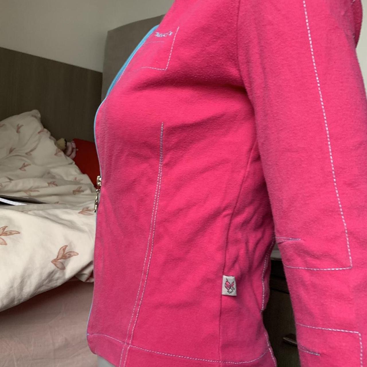 Vintage 2000's Punkyfish pink contrast stitch... - Depop