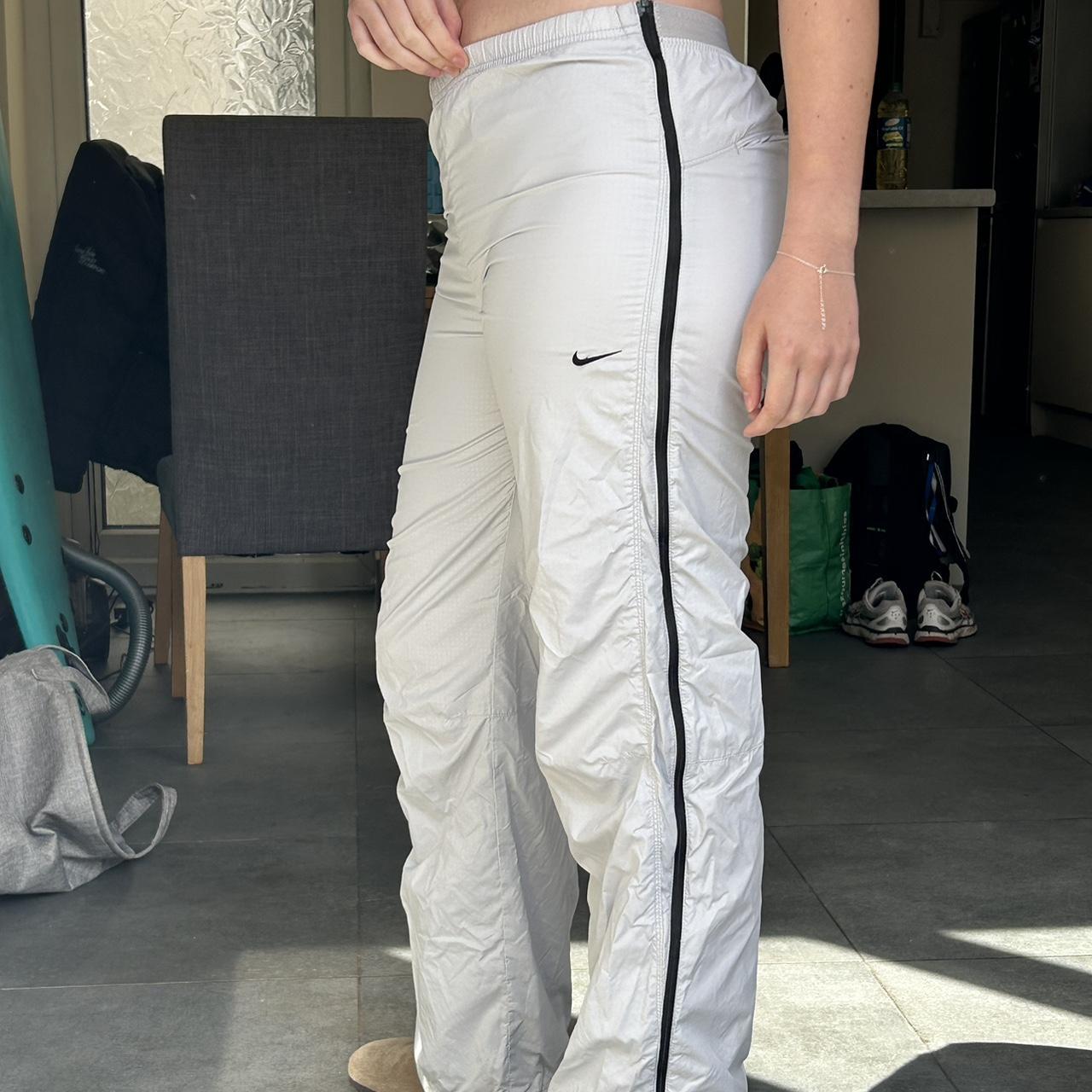 Nike white with black stripe/zip trackies size small... - Depop