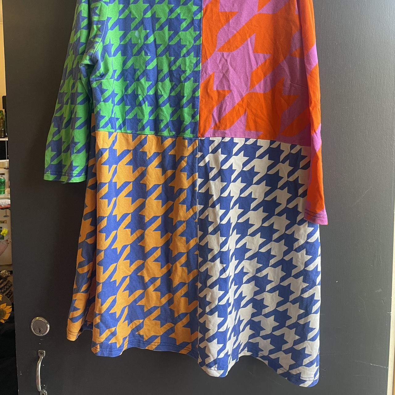 Gorman houndstooth patchwork dress size 18 Mark on... - Depop