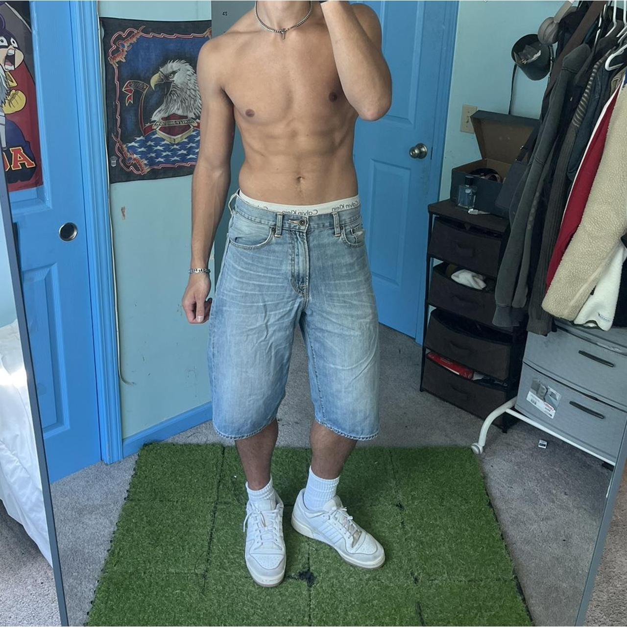 Y2K Ed Hardy Light Wash Jorts Ed Hardy / 31 waist... - Depop