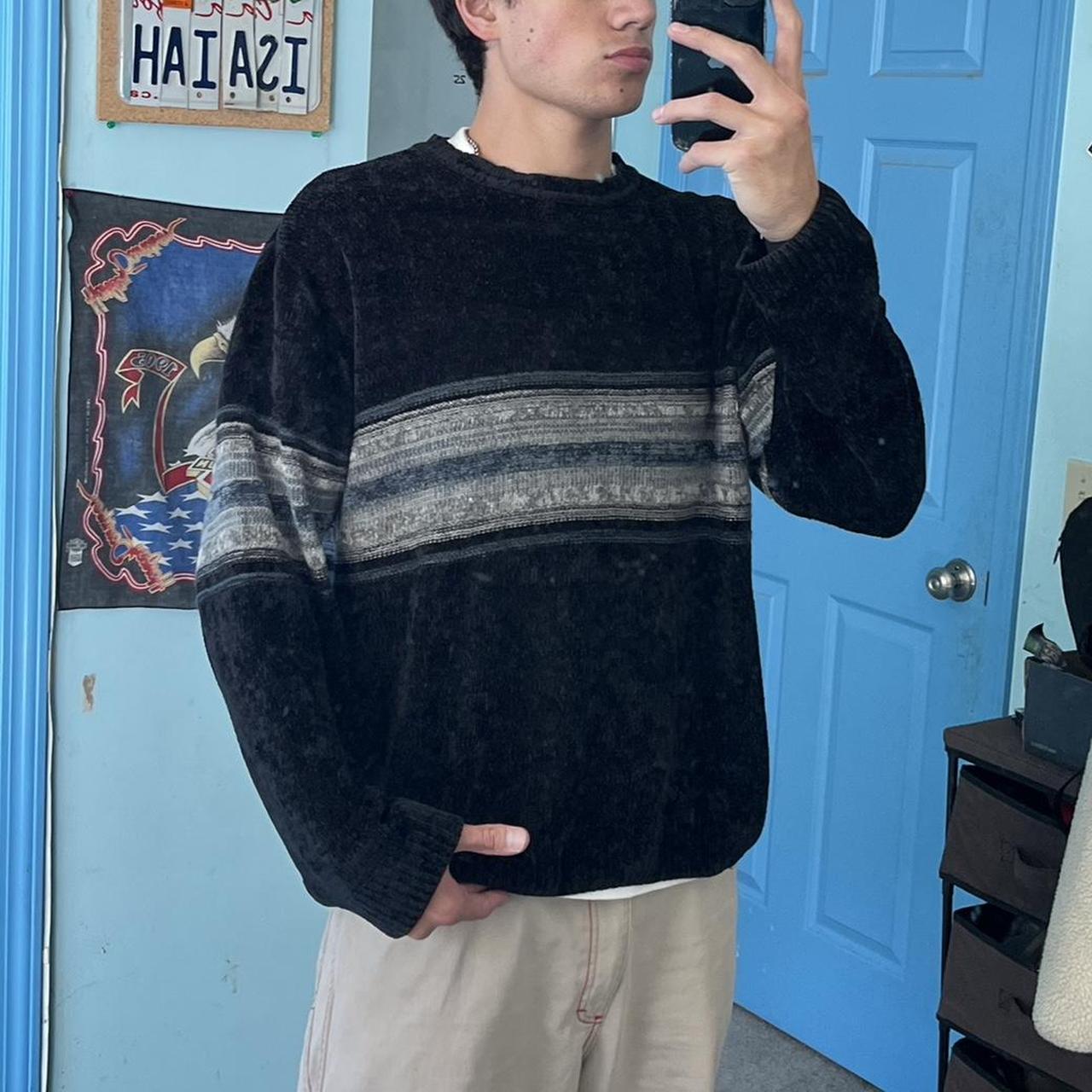 Y2k Knit Striped Sweater Crofts & Borrow /(XL)... - Depop