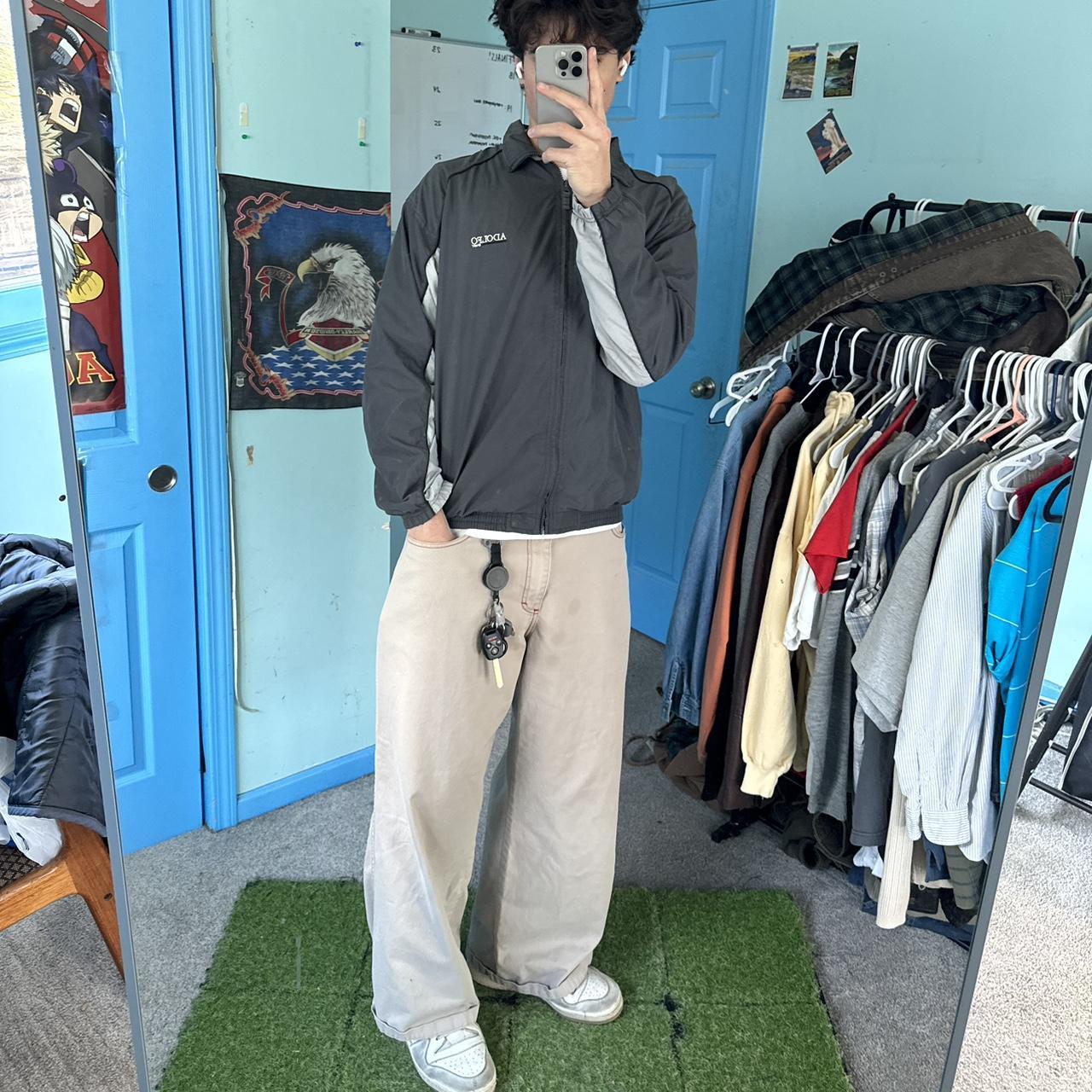 Y2K Gray Colorblock Golf Jacket Adolfo Sport / L /... - Depop