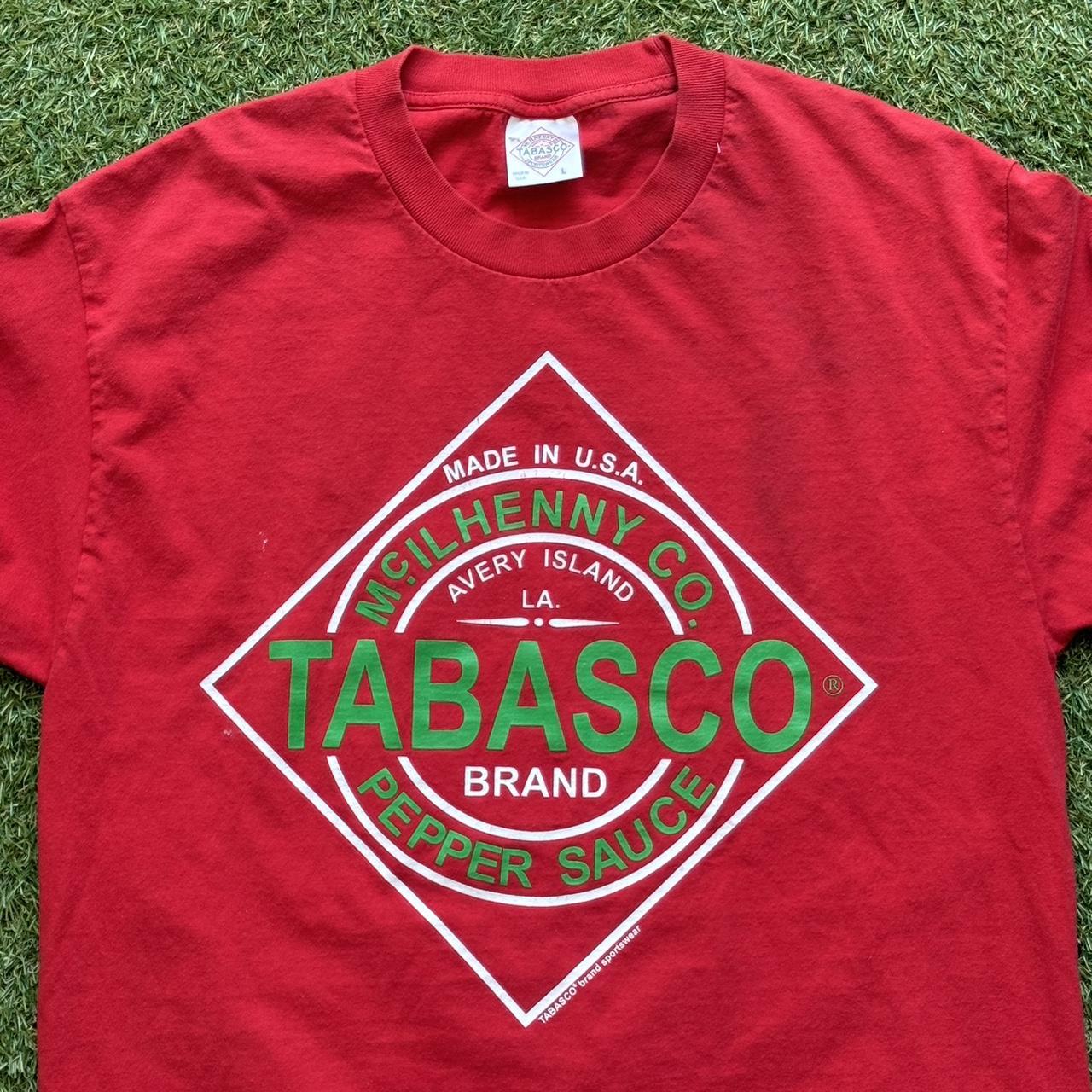 Y2K Tabasco T-shirt L (6’1) / dope color / sick... - Depop