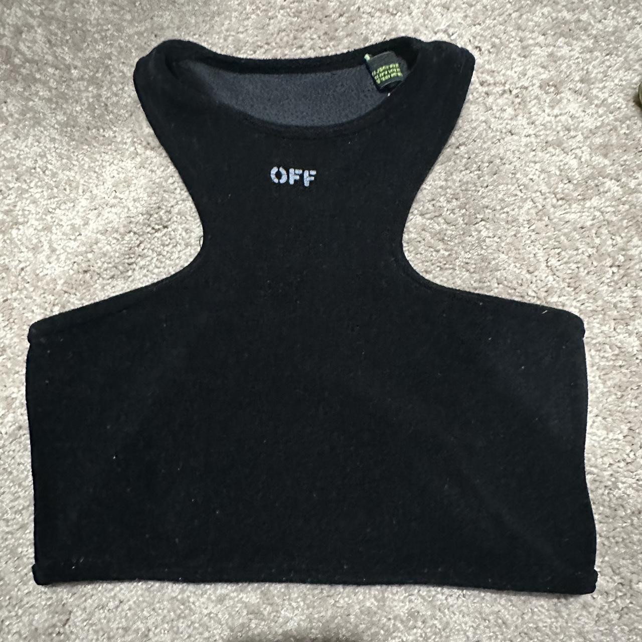 Off-white racer front crop top - Depop