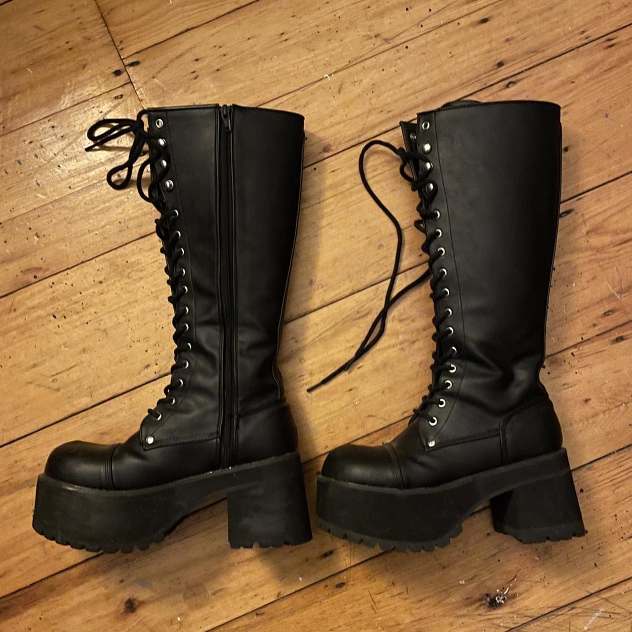 Demonia Women's Black Boots | Depop