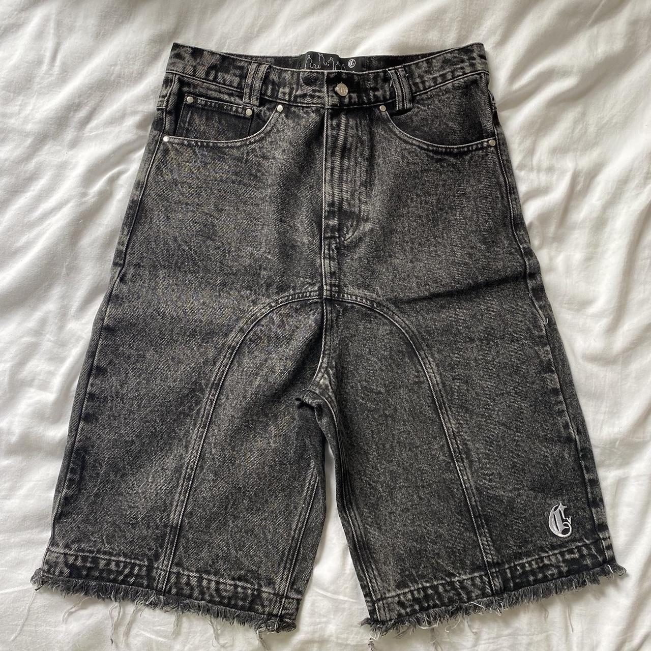 Crovidae dark grey double pocket jorts. Never worn.... - Depop