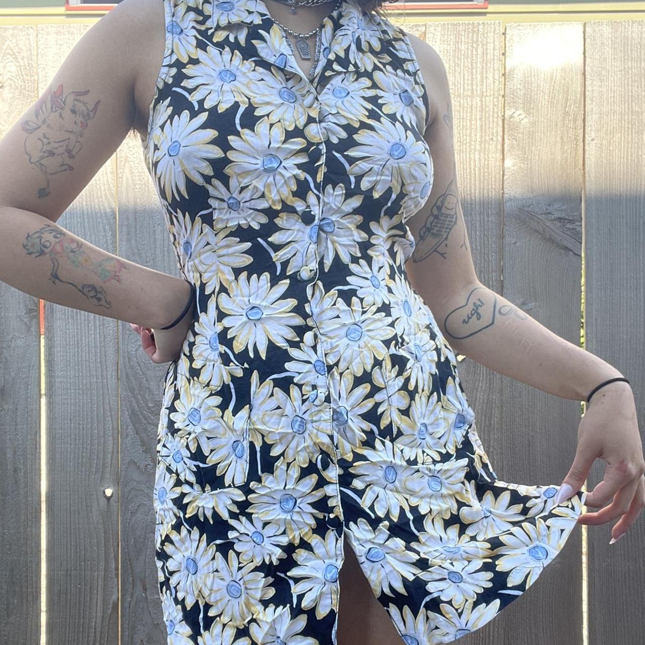 rampage r-wear floral collared mini dress. has... - Depop