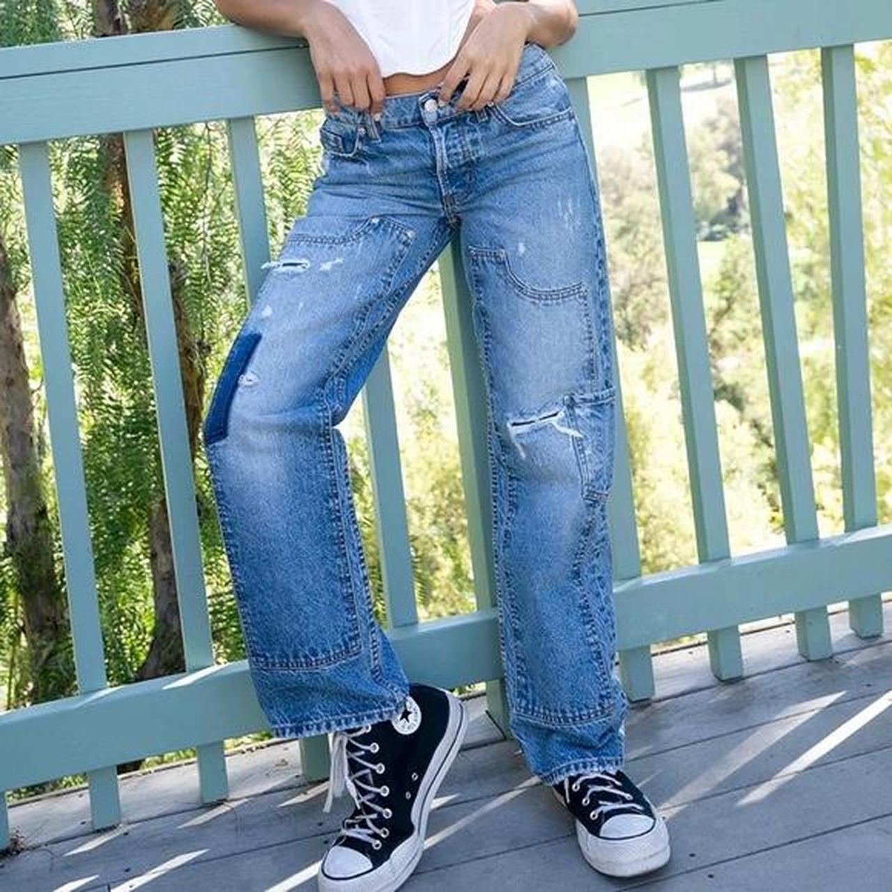 revice denim low/mid rise baggy jeans. kinda like... - Depop