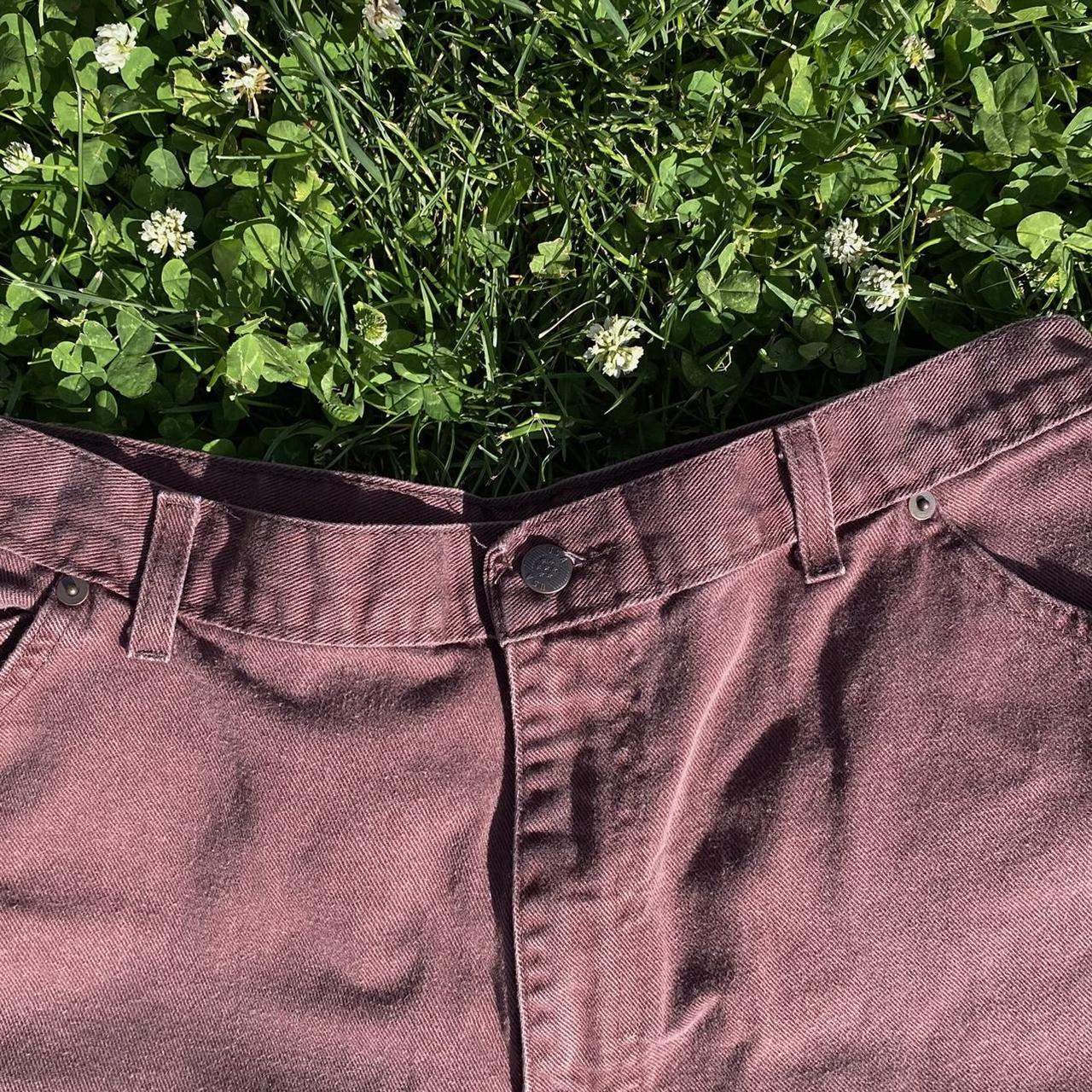 90s denim high waisted brown jorts tagged ladies... - Depop