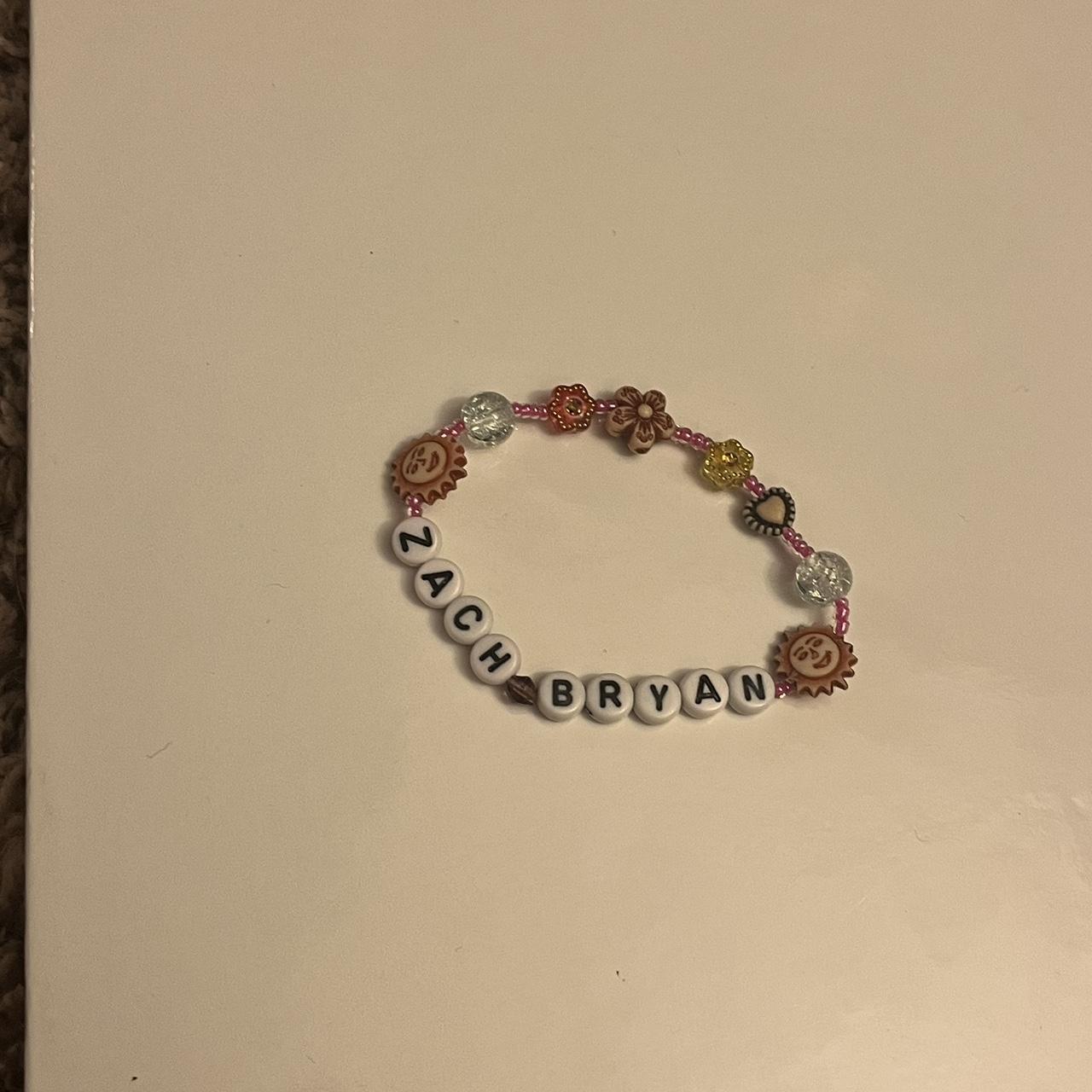 handmade zach bryan beaded bracelet! 🤎 🌟 •modeled... - Depop