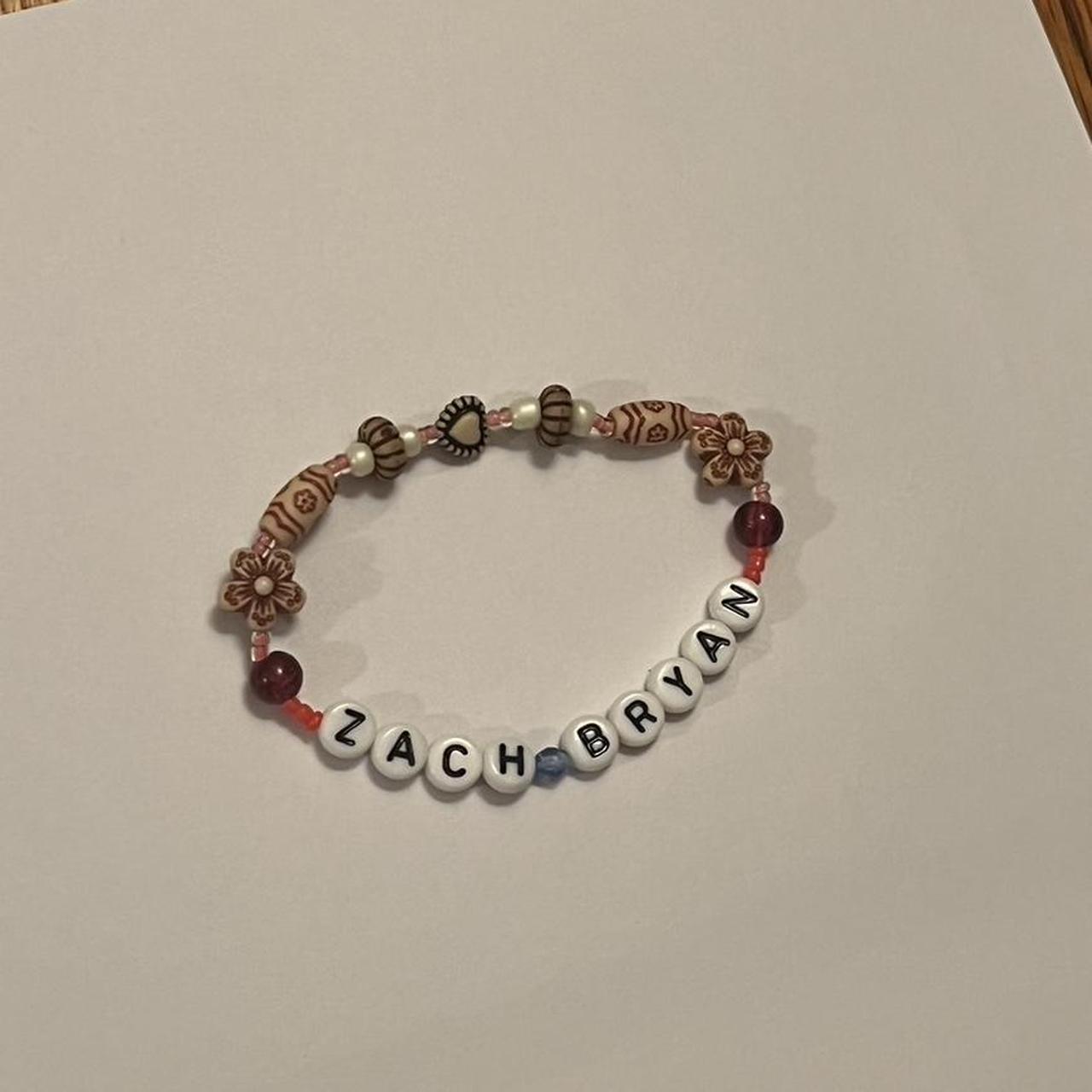 handmade zach bryan beaded bracelet!!! •handmade... - Depop