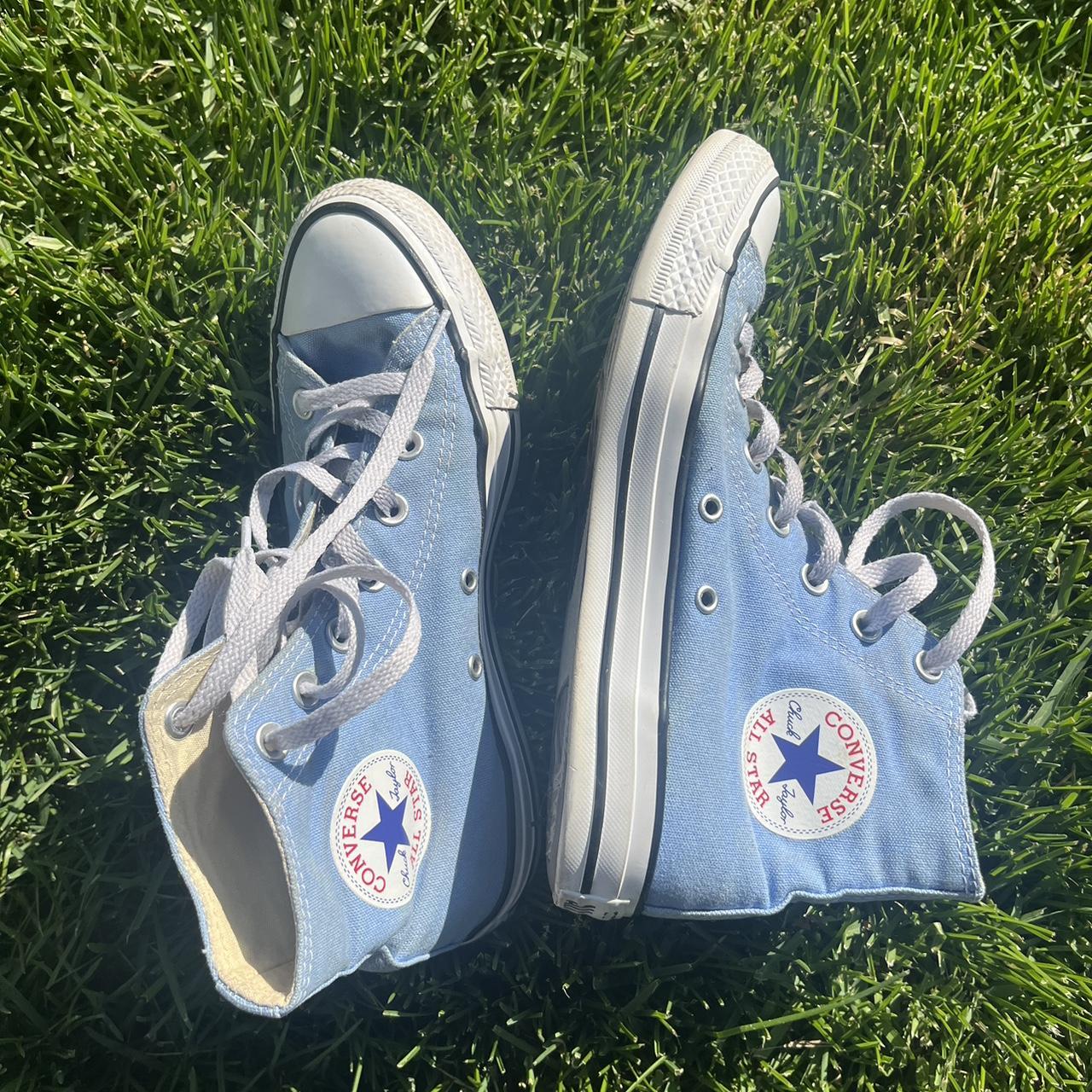 Light blue Converse only worn a few times! Women's... - Depop