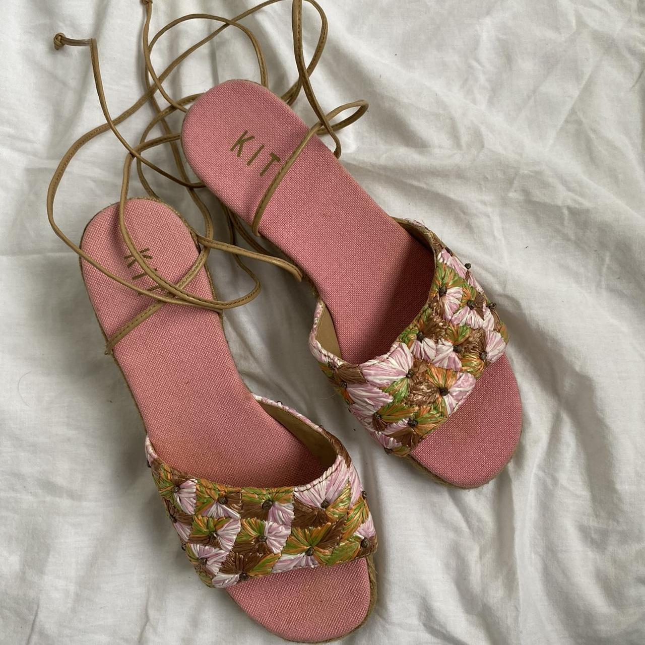 Floral Rattan Wedge Heels Espadrilles so so so cute,... - Depop