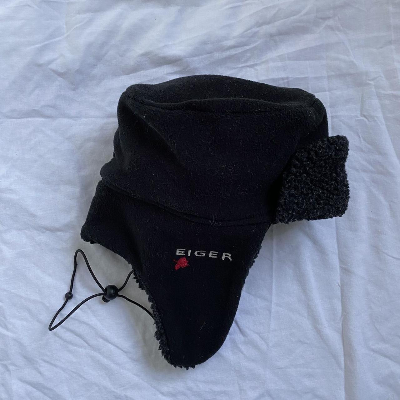 Vintage Black Trapper Hat Super warm, teddy bear... - Depop