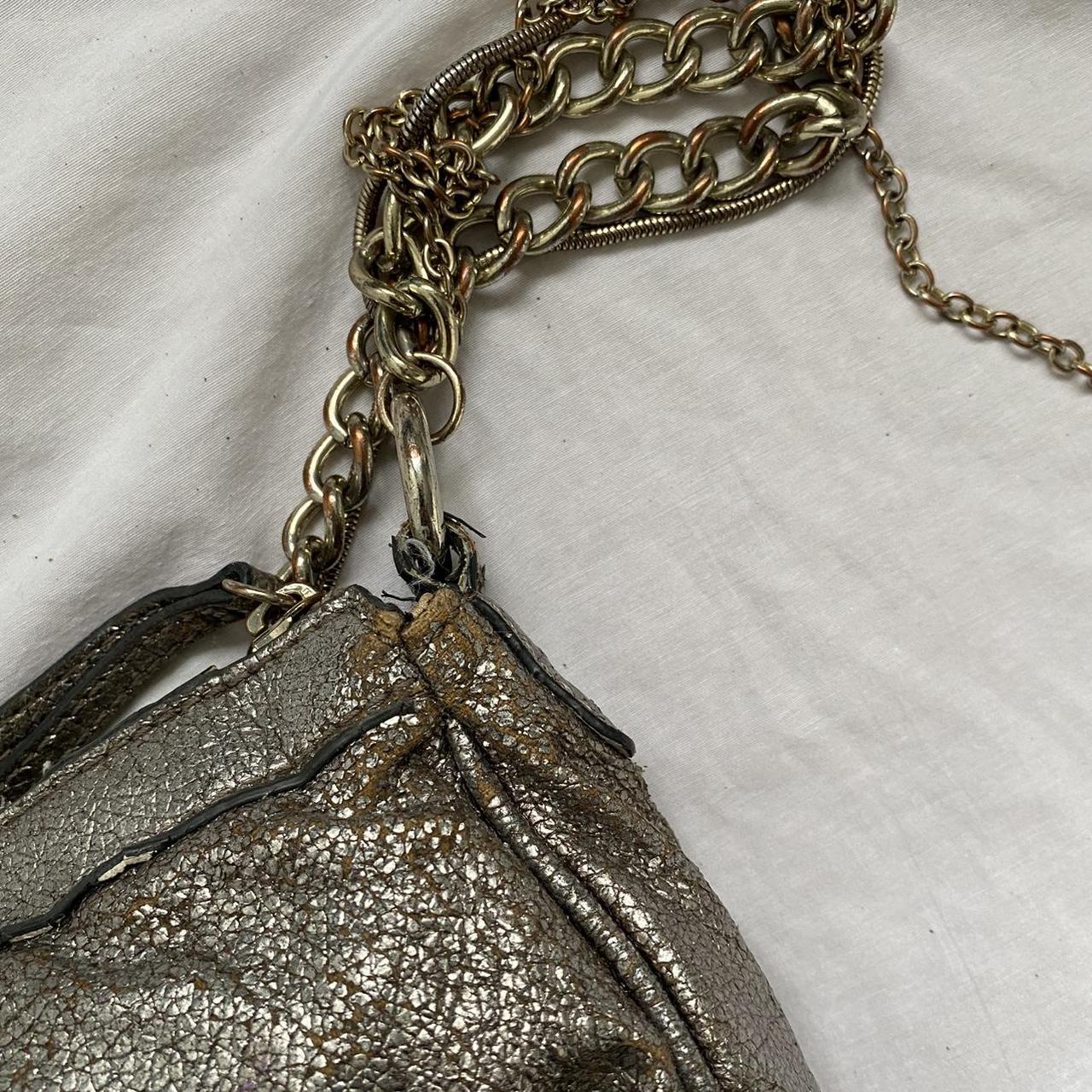 Vintage Guess Silver Studded Shoulder Bag 2000s... - Depop