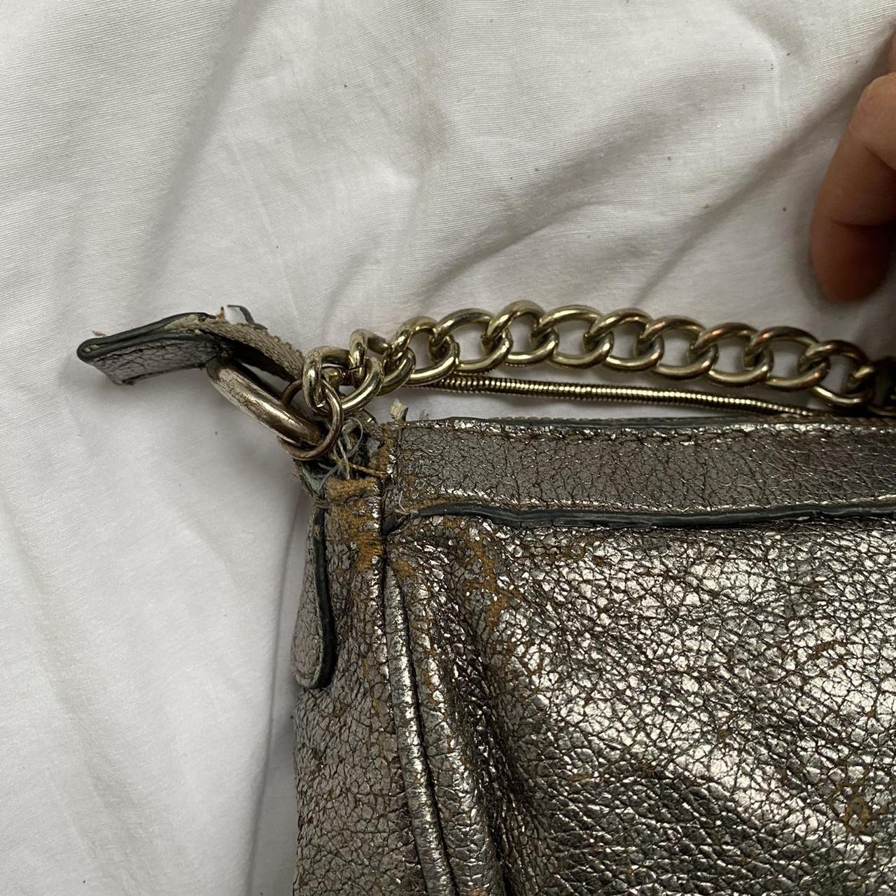 Vintage Guess Silver Studded Shoulder Bag 2000s... - Depop