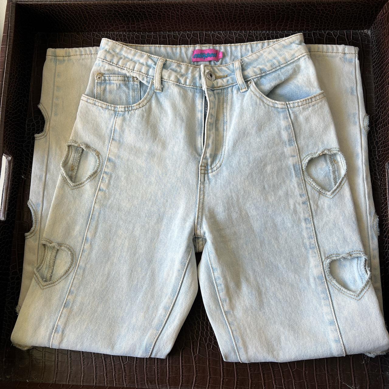 Edikted Mid rise jeans Has a small stain in the... - Depop