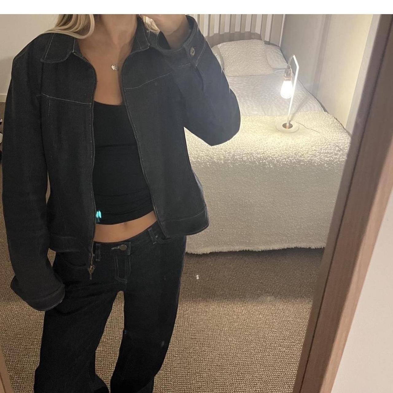 Hennes Collection Dark Blue Zip Jacket Best fit... - Depop