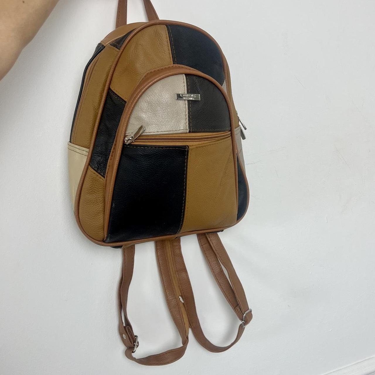 Y2K 100% LEATHER RUCKSACK DETAILS ⤵️ • COLOUR:... - Depop