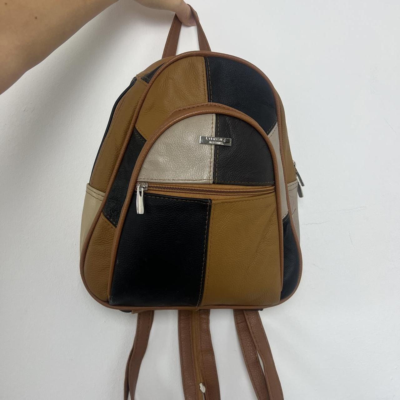Y2K 100% LEATHER RUCKSACK DETAILS ⤵️ • COLOUR:... - Depop