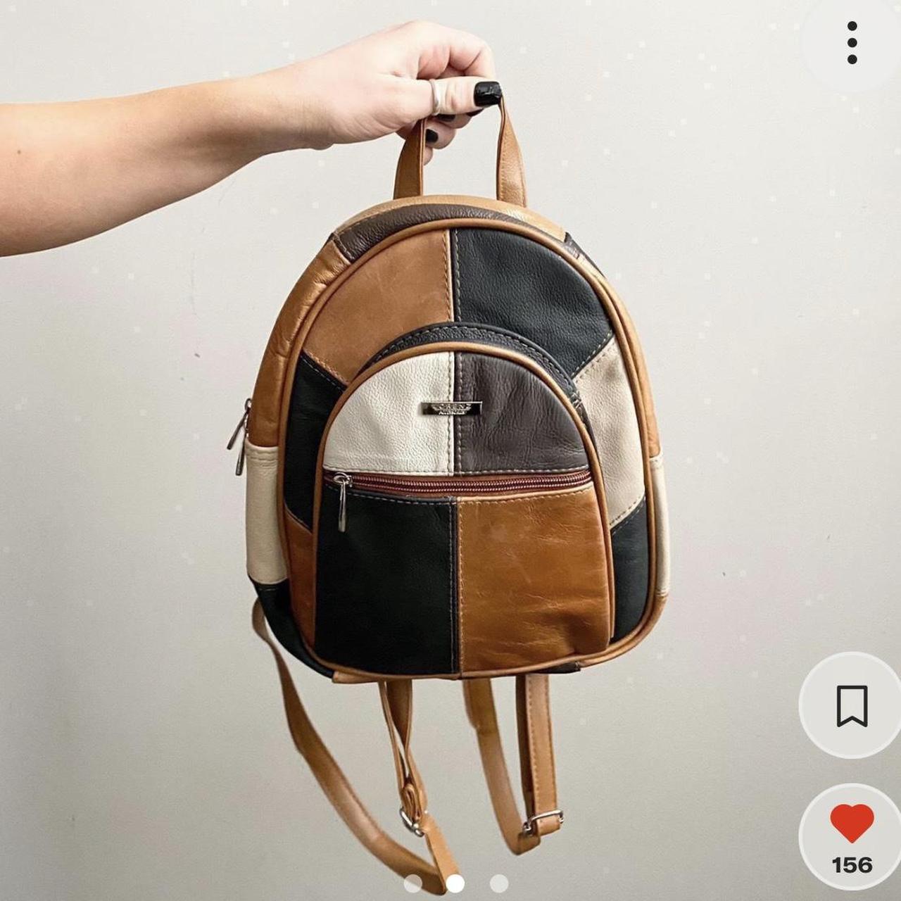 Y2K 100% LEATHER RUCKSACK DETAILS ⤵️ • COLOUR:... - Depop