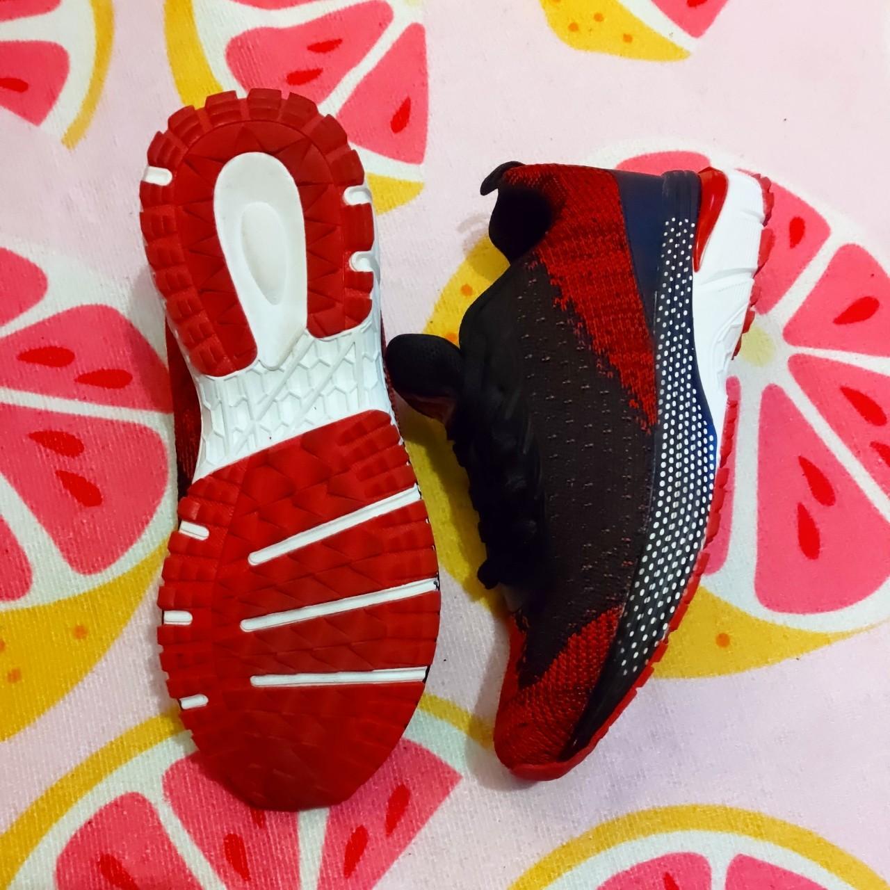 Mishansha black and red women's running/sports shoes... - Depop