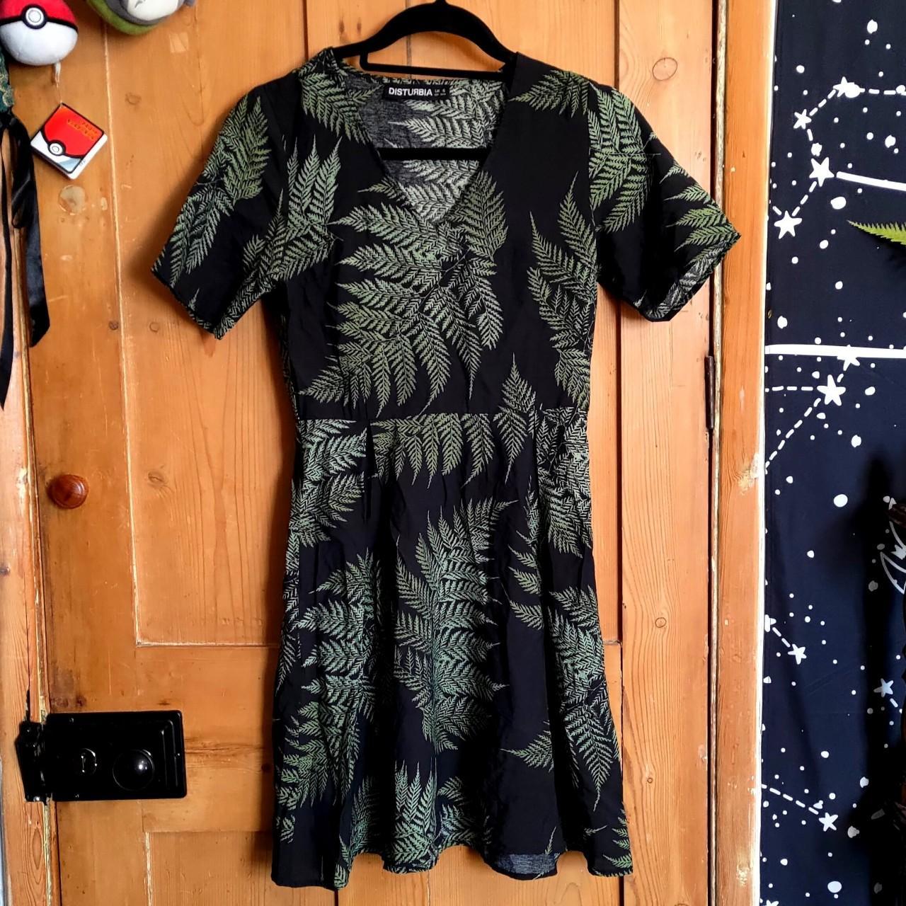 Disturbia Fern Midi Dress 🖤🌿 Size 6 Great... - Depop
