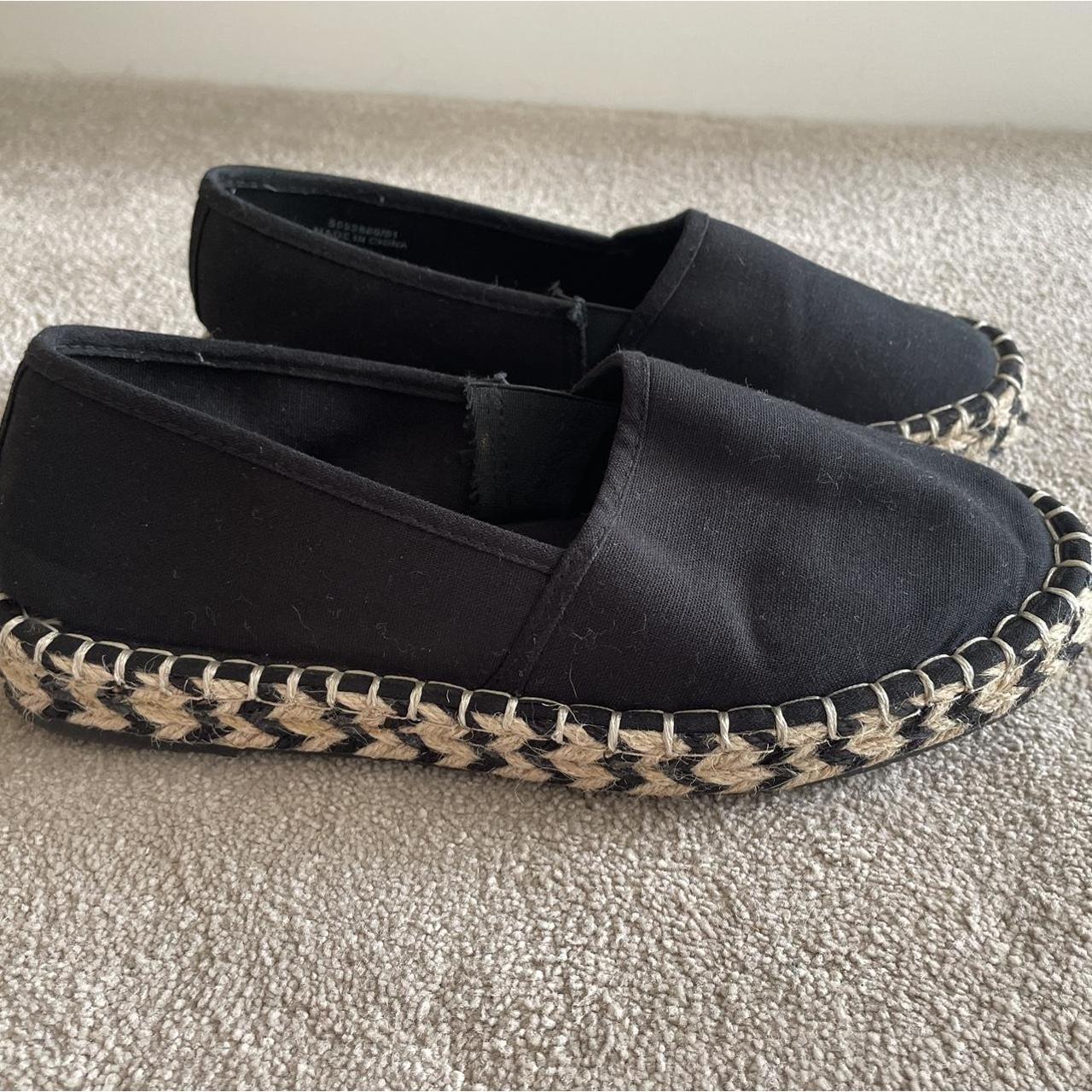 Black espadrilles New Look Size 5 Zig zag... | Depop
