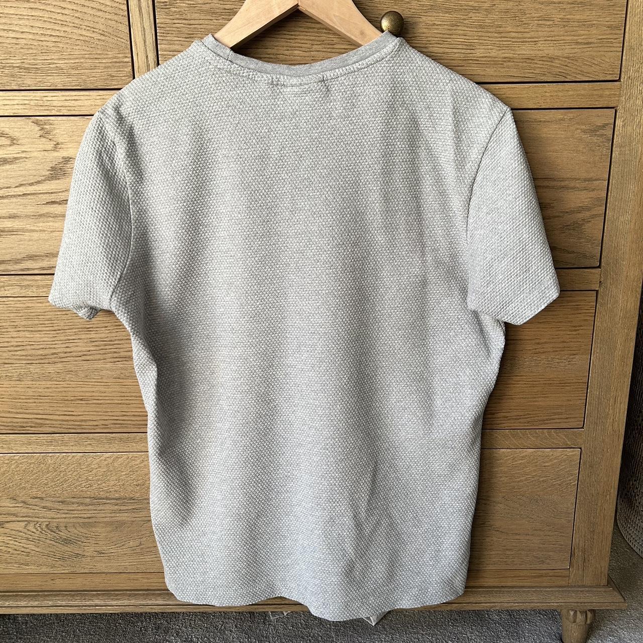 Mango Grey T-shirt Textured finish Size Small -... - Depop