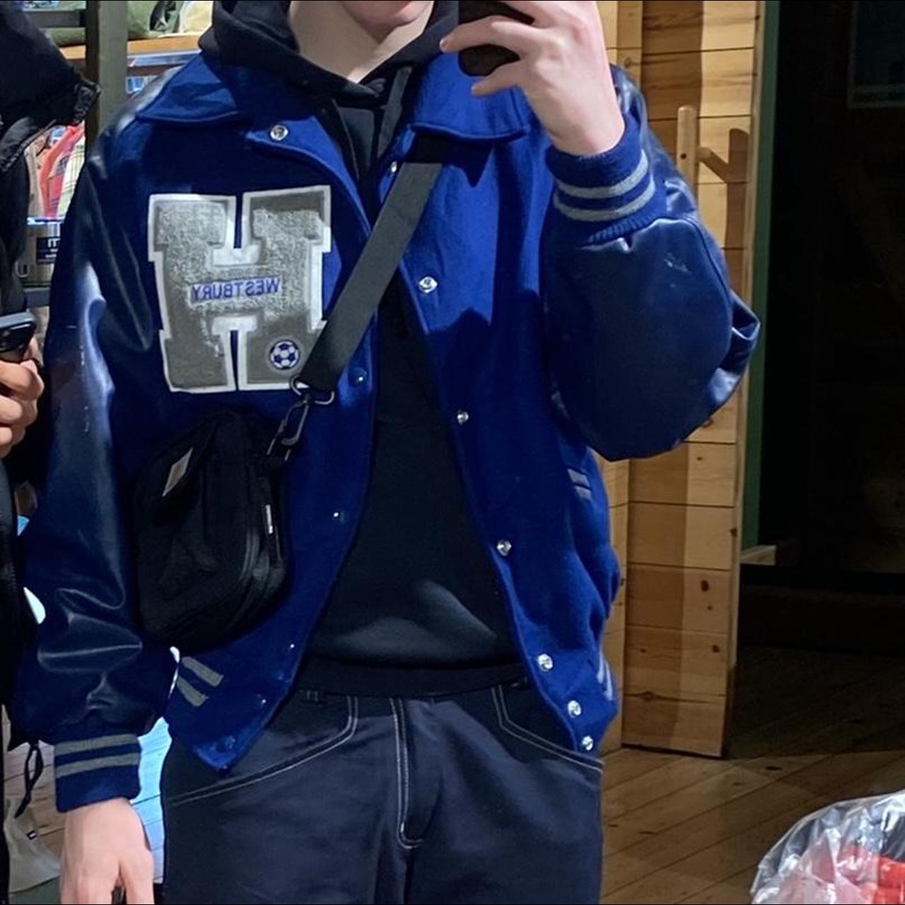 Vintage Neff letterman/ varsity jacket with leather... - Depop