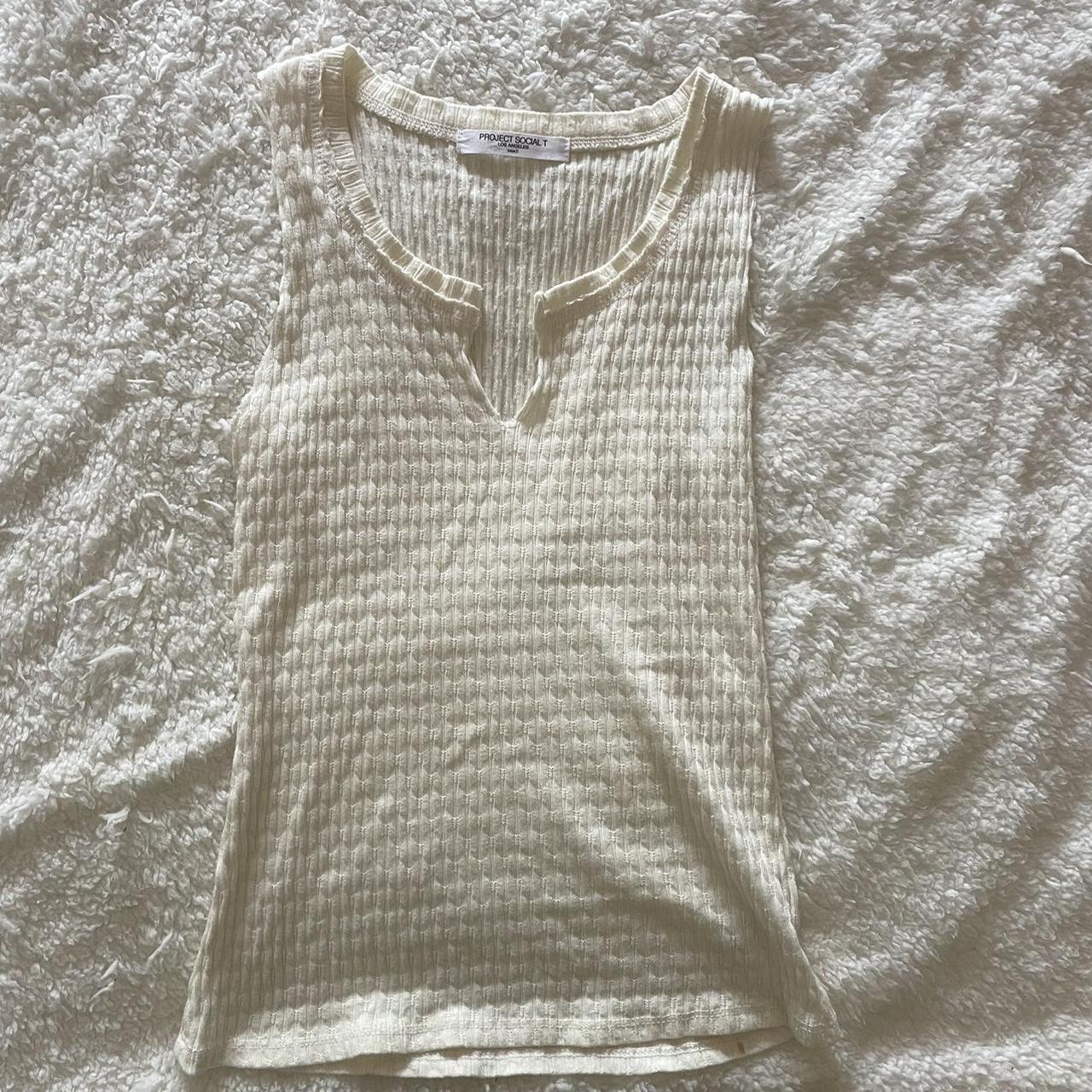 cream color tank top! blends in with background but... - Depop
